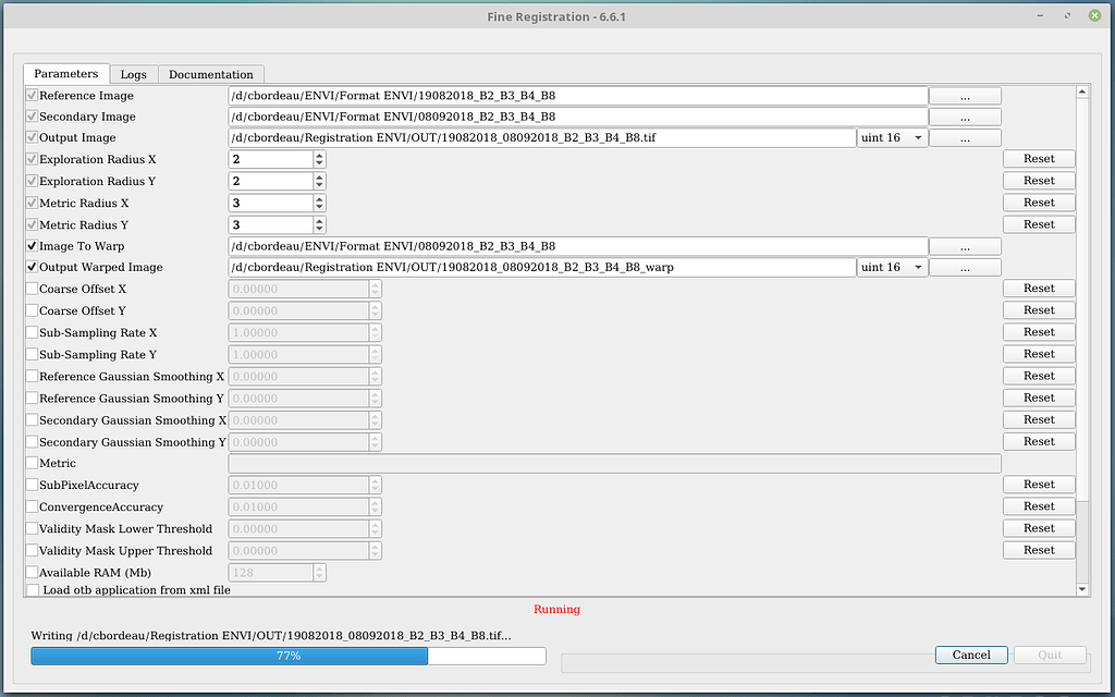How to do FineRegistration? - OTB Usage - Orfeo Toolbox forum